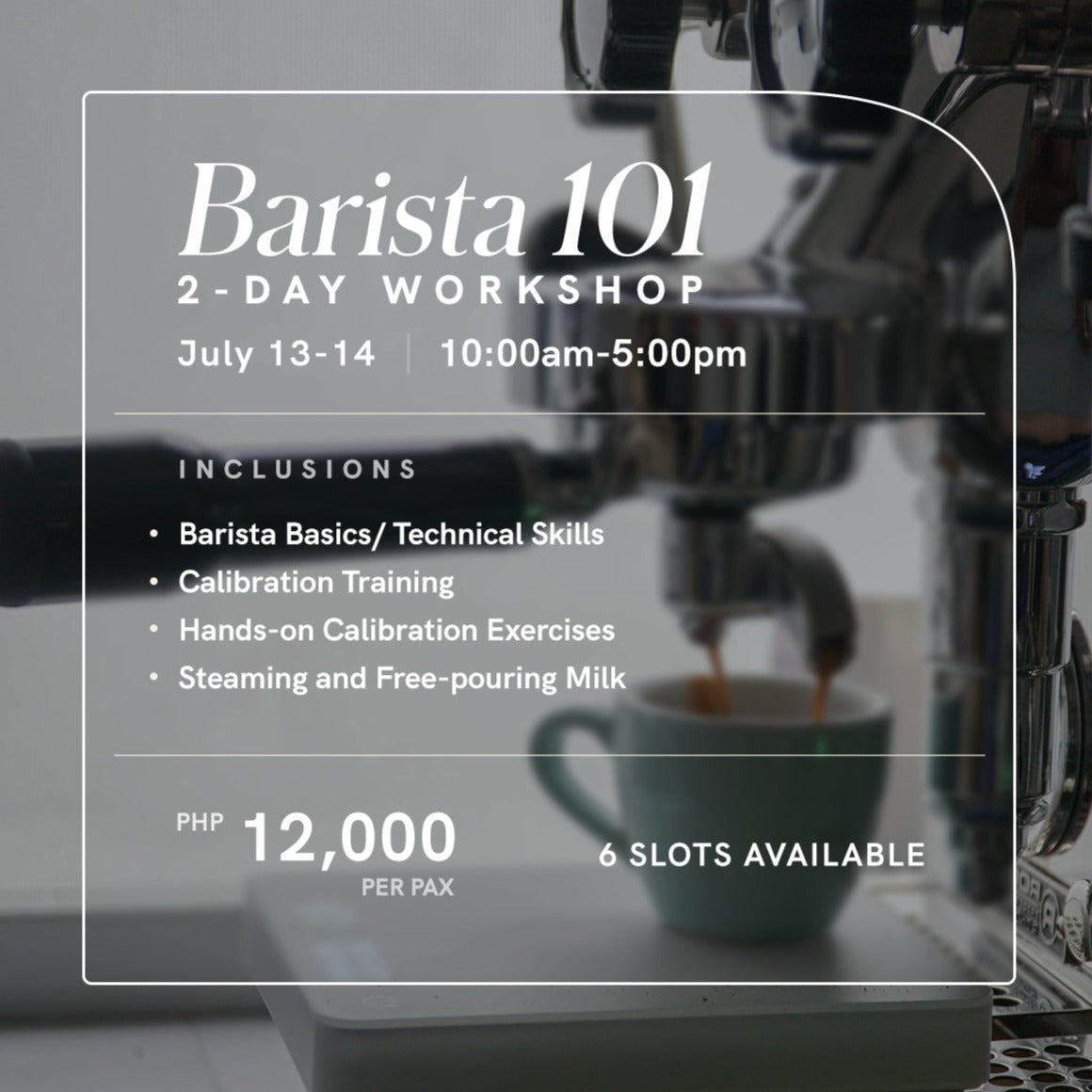 Barista 101 Coffee Workshop – Plain Sight Coffee